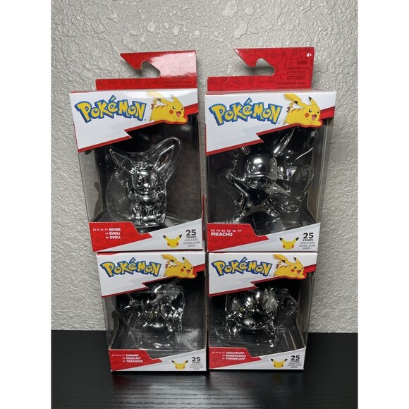 Jazwares | Toys | Pokemon 25th Anniversary Silver Pikachu Cubone ...